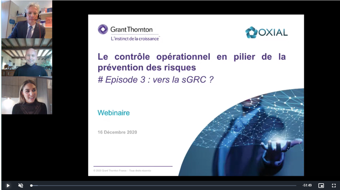 Le contrôle opérationnel en pilier de la prévention des risques : vers la sGRC